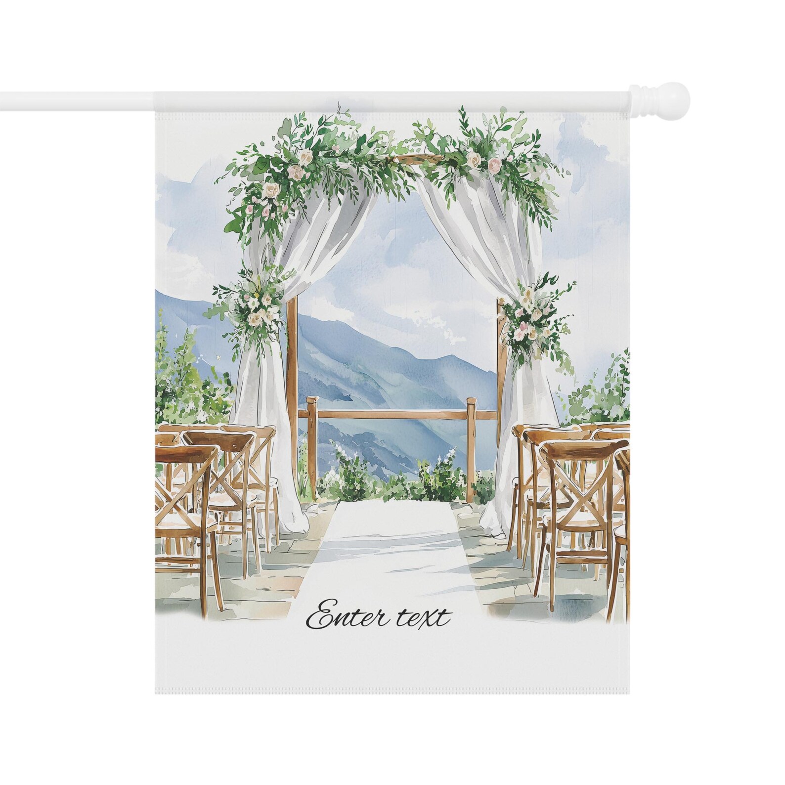 Floral Garden Banner, Wedding Decor, Outdoor Event Banner, Home ...