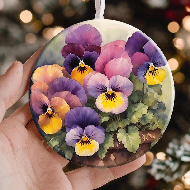 Pansy Ornament - Etsy