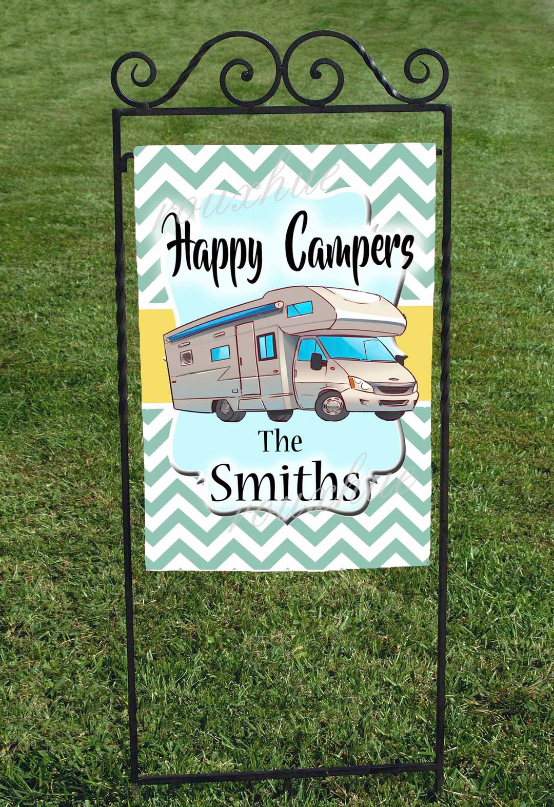 Flag, Happy Camper Flag, Personalized Flag, Camping Flag, Motorhome ...