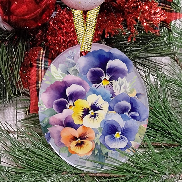 Pansy Ornament - Etsy