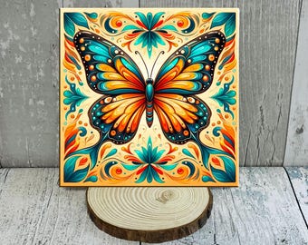 Mexican Hummingbird 403, Art Tile, Ceramic Tile, 4"x4", 6"x6 ...