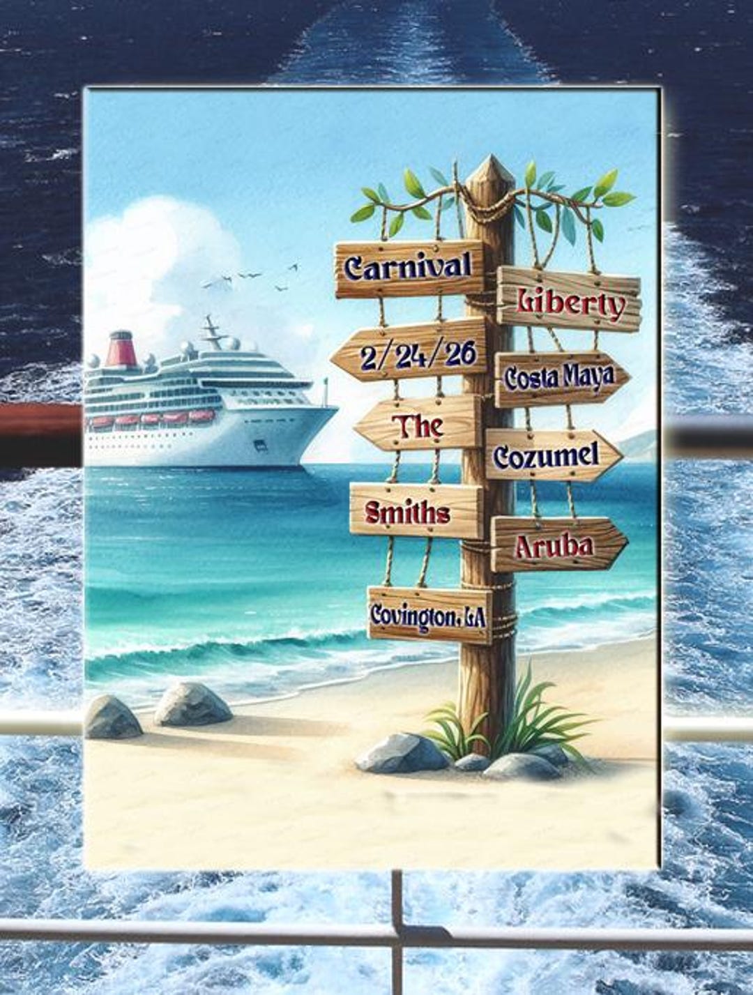 Cruise Ship Decoration, Cruise Door Sign, Beach Signs, Wooden Sign on ...