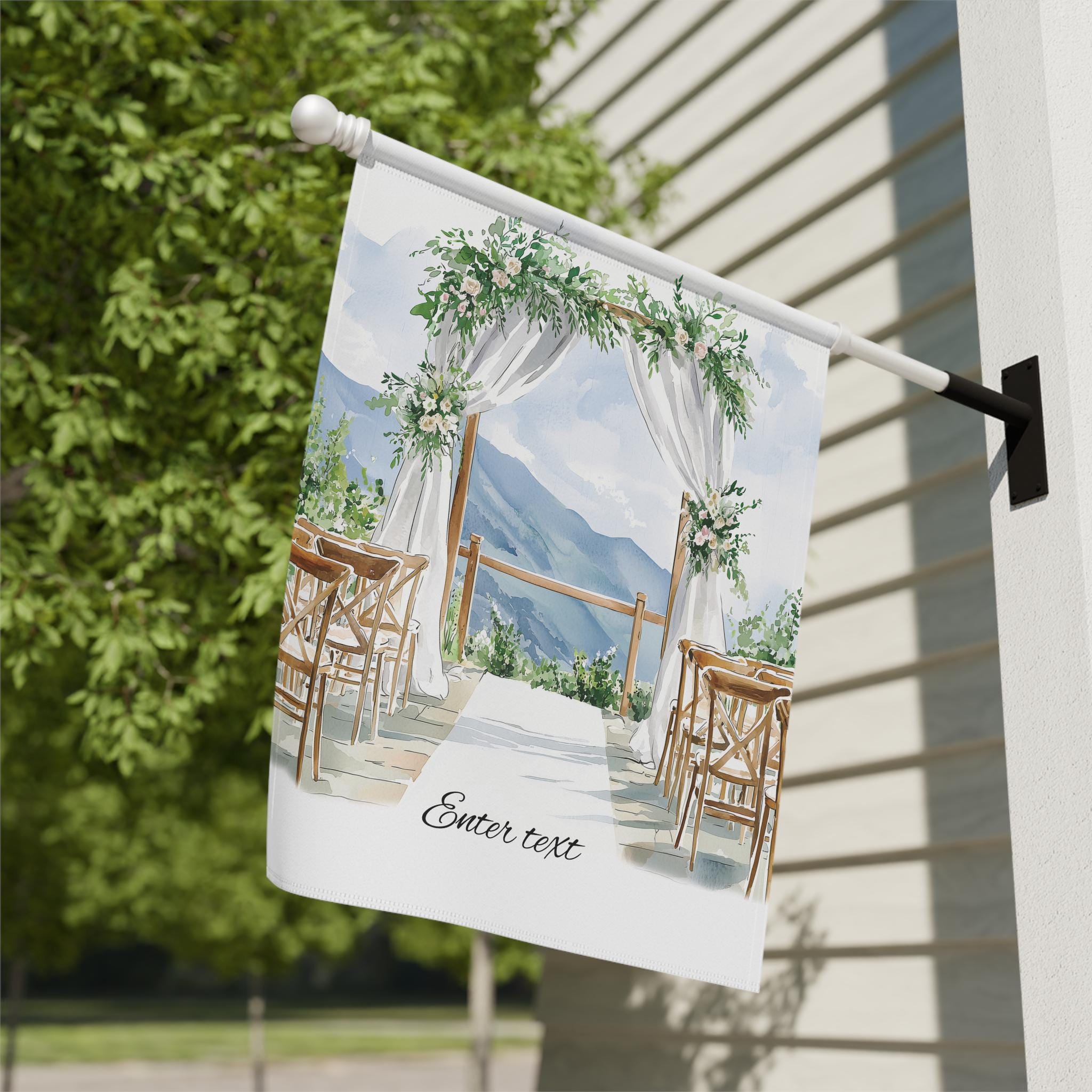 Floral Garden Banner, Wedding Decor, Outdoor Event Banner, Home ...