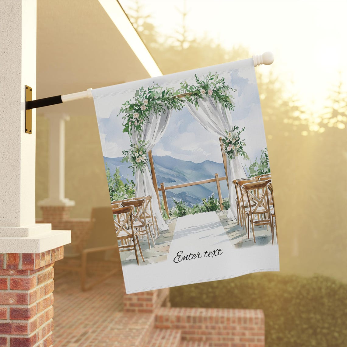 Floral Garden Banner, Wedding Decor, Outdoor Event Banner, Home ...