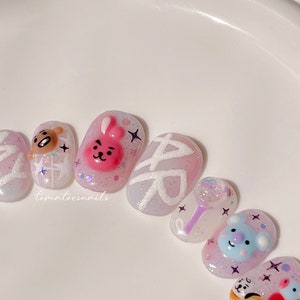 BT21 Magic Shop Press on Nails , BTS Cute K-pop Nails , ARMY BORAHAE ...