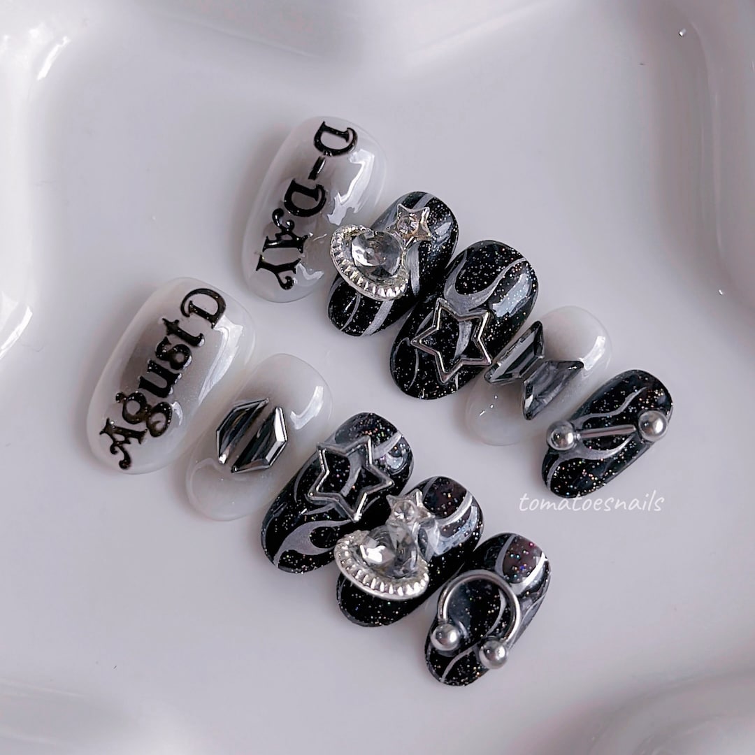 D-day (please Read the Description) BTS SUGA Inspired Nails, Agust D ...