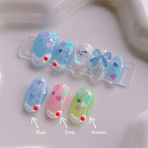 Cream Soda Nails, Cute Drink Nails, Sparkle Soda Nails, Japanese Drink ...