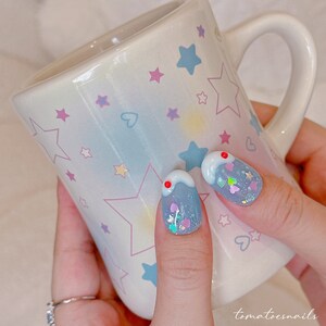 Cream Soda Nails, Cute Drink Nails, Sparkle Soda Nails, Japanese Drink ...