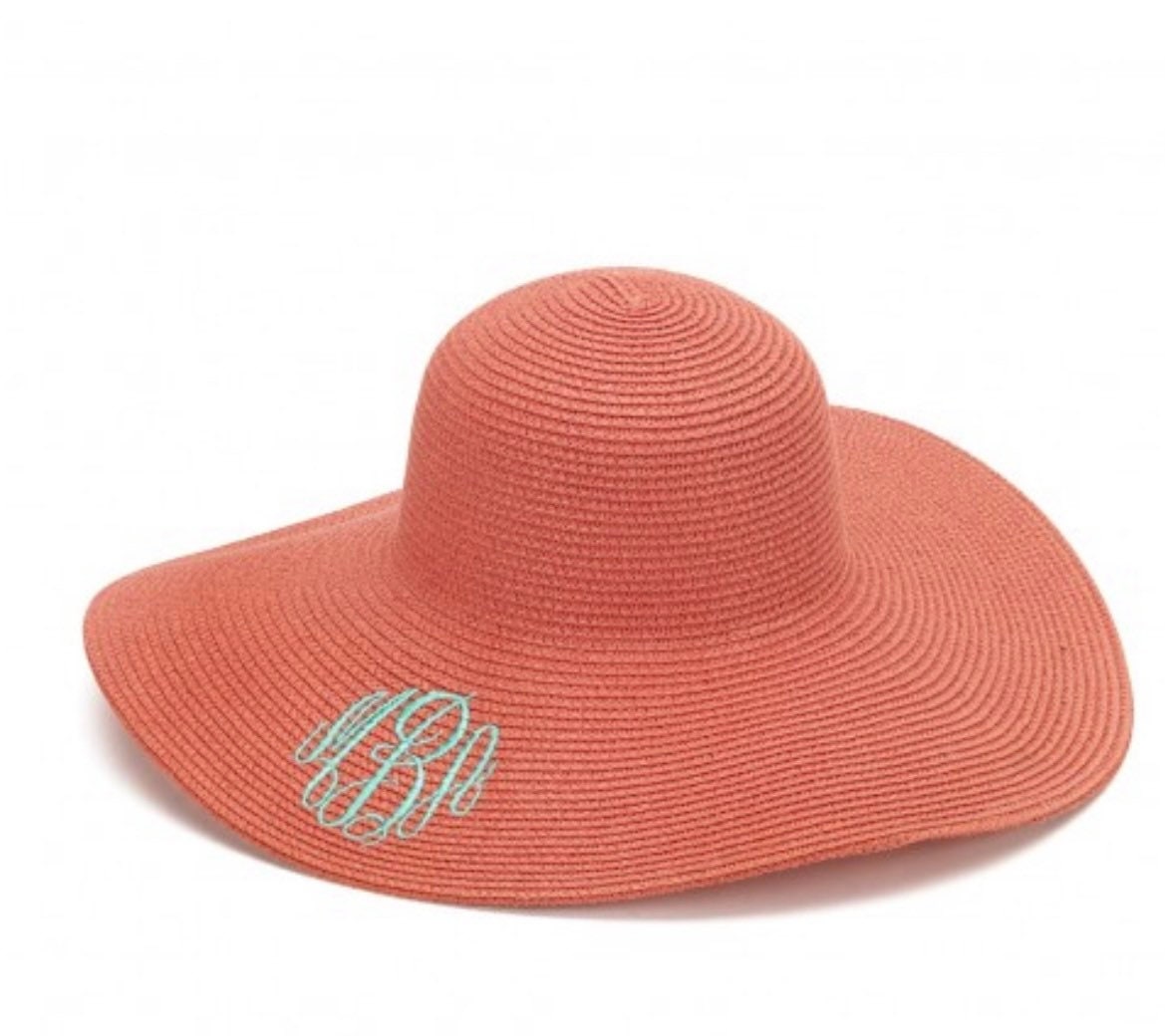 Personalized Beach Hat Monogrammed Beach Hat Oversized Hat - Etsy