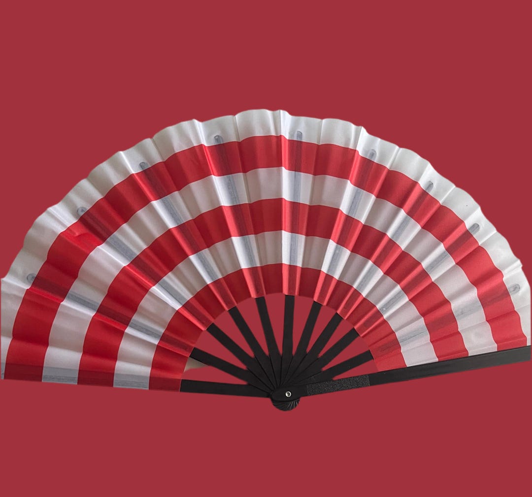 Red and White Clacking Fan - Etsy
