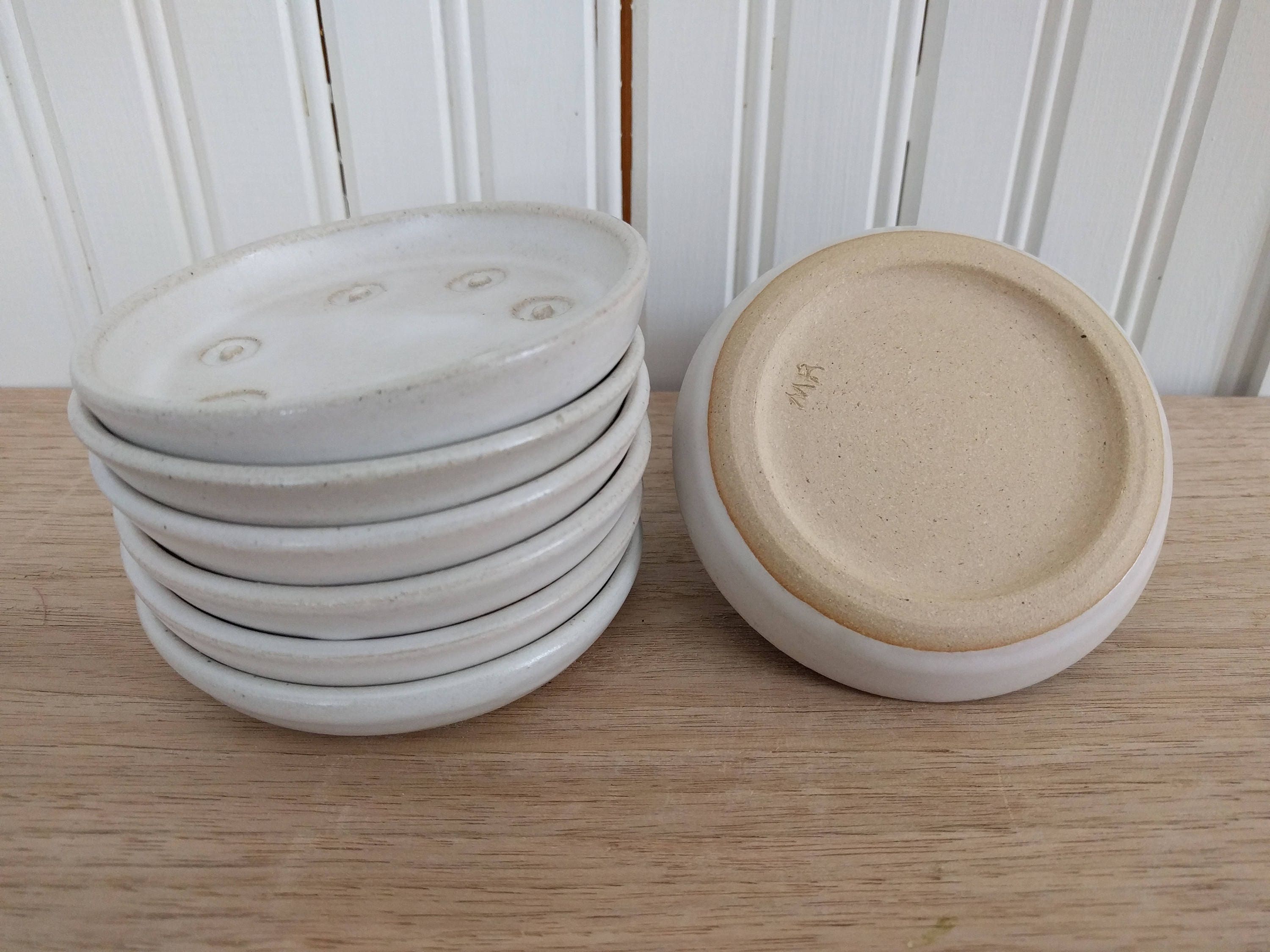 Handmade Ceramic Coaster, Rustic White Ceramic Coaster - Etsy