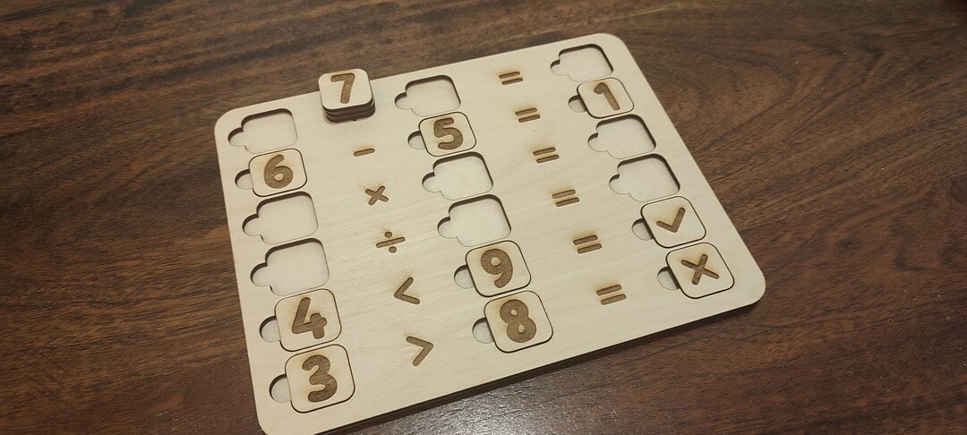 Math Puzzle for Childred Digital Files Svg Laser Cut - Etsy