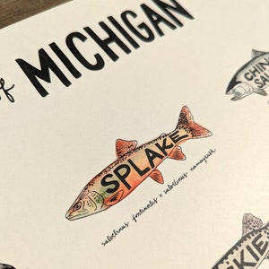 Fish of Michigan Watercolor Art Print - Etsy