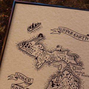 Lord of the Rings / the Hobbit Middle Earth Map of Michigan - Etsy