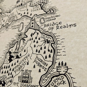 Lord of the Rings / the Hobbit Middle Earth Map of Michigan - Etsy
