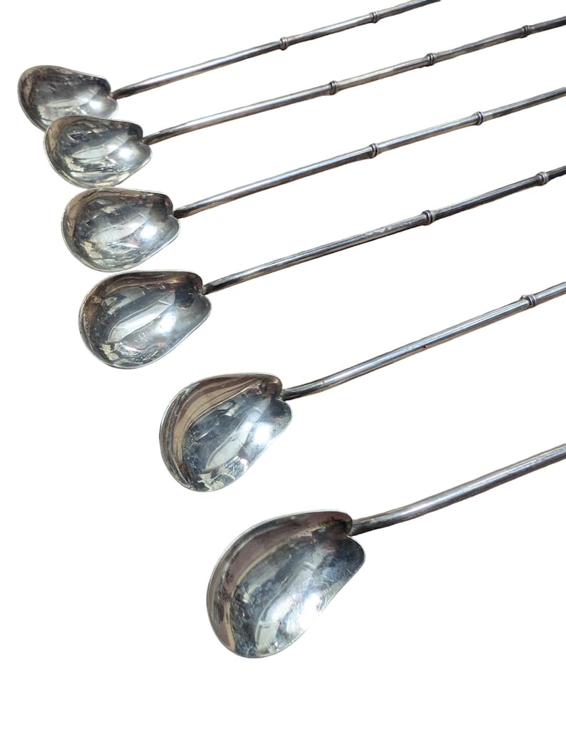 Sterling Silver 9 Tall Japanese Motif Cocktail Iced Tea Sipping Straw ...