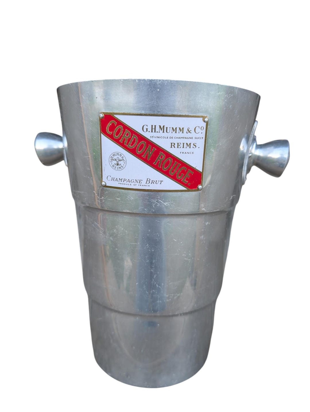 Vintage G.H. Mumm Cordon Rouge Nectarose Bin Rose D'anjou Aluminum ...
