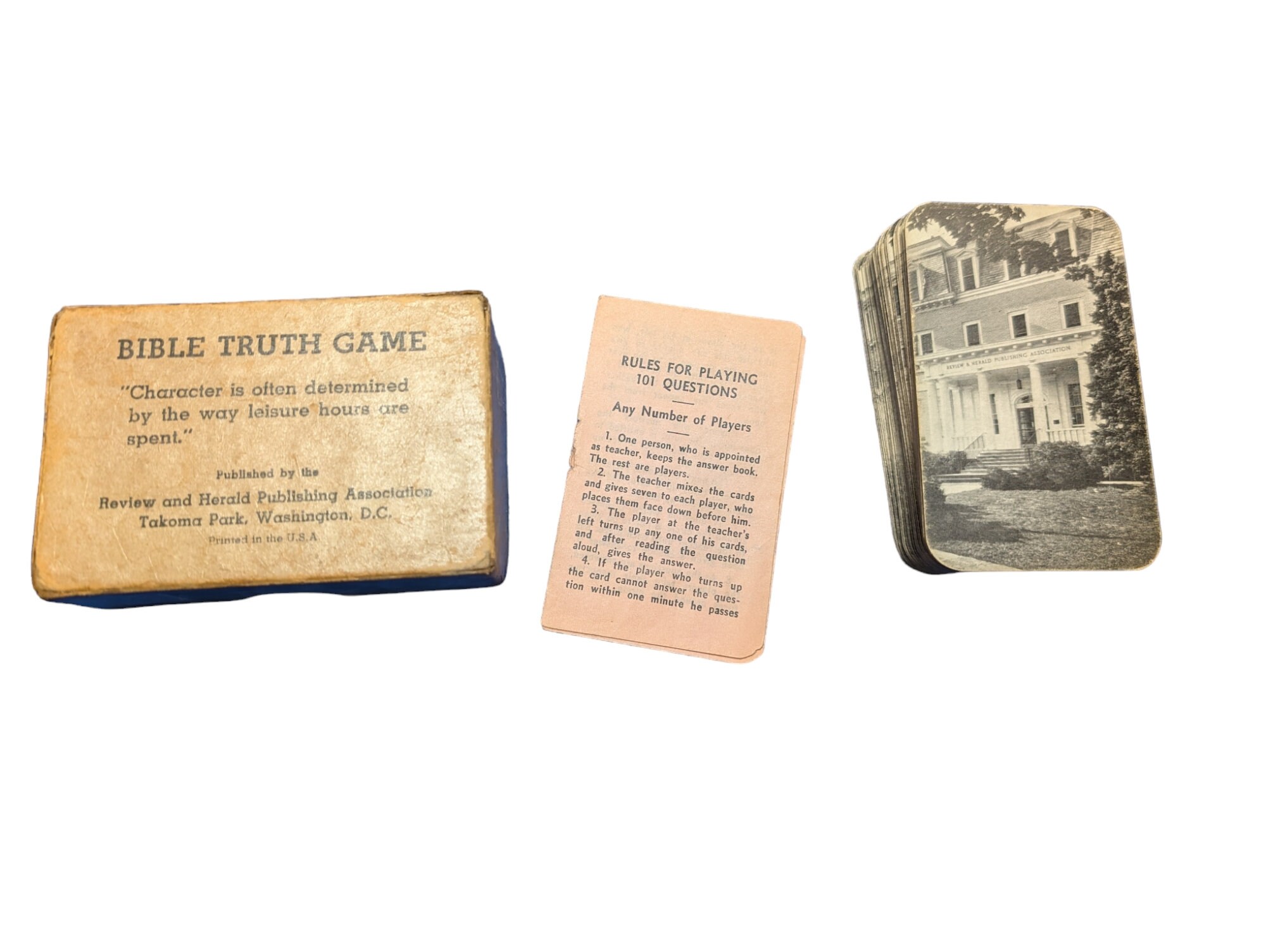 Vintage 1950s Bible Truth Card Game Published by the Review and Herald ...