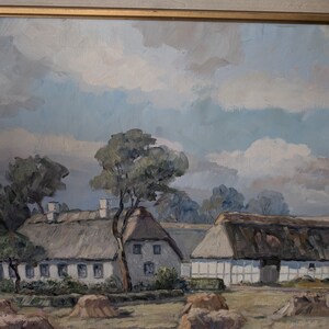 1901 Carl Mortensen Signed Original Oil Painting Danish Landscape ...