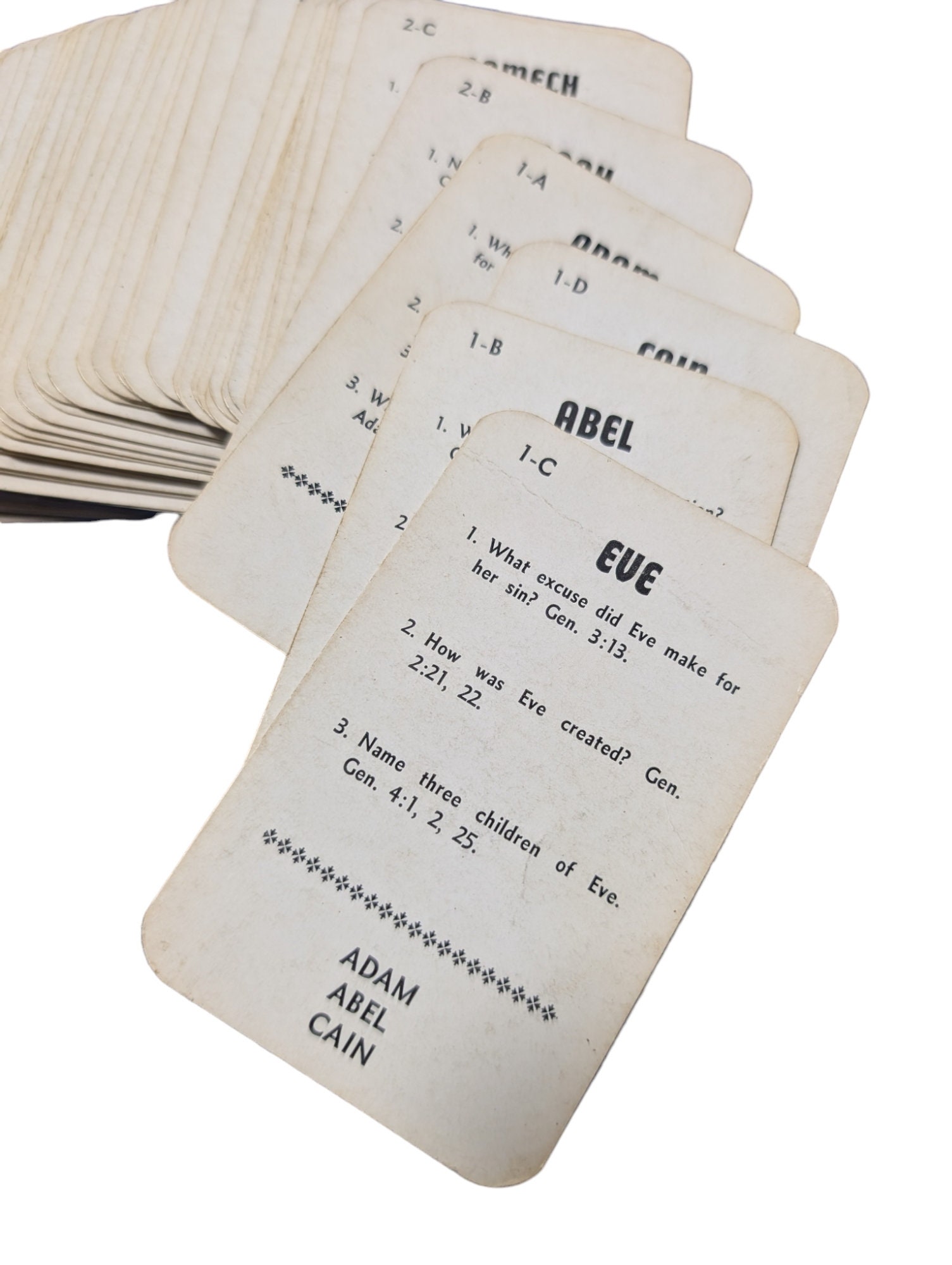 Vintage 1950s Bible Characters Card Game Published by the Review and ...