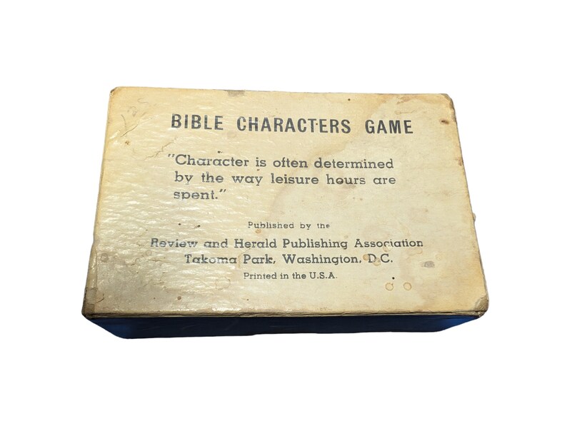 Vintage 1950s Bible Characters Card Game Published by the Review and ...