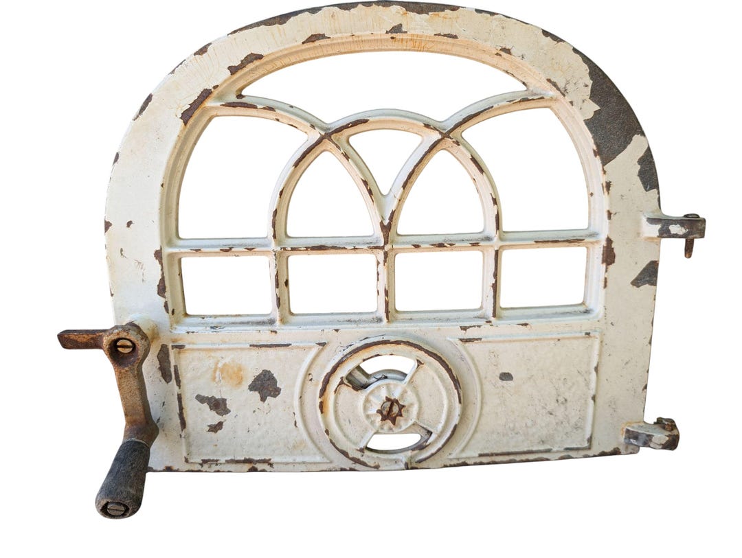 Vintage Salvaged Cast Iron Wood Stove Door for Project Upcycle ...