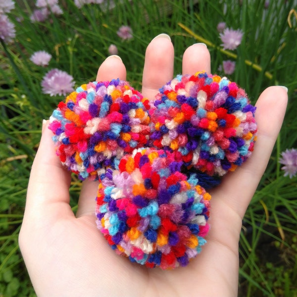 Rainbow Pom Poms - Etsy