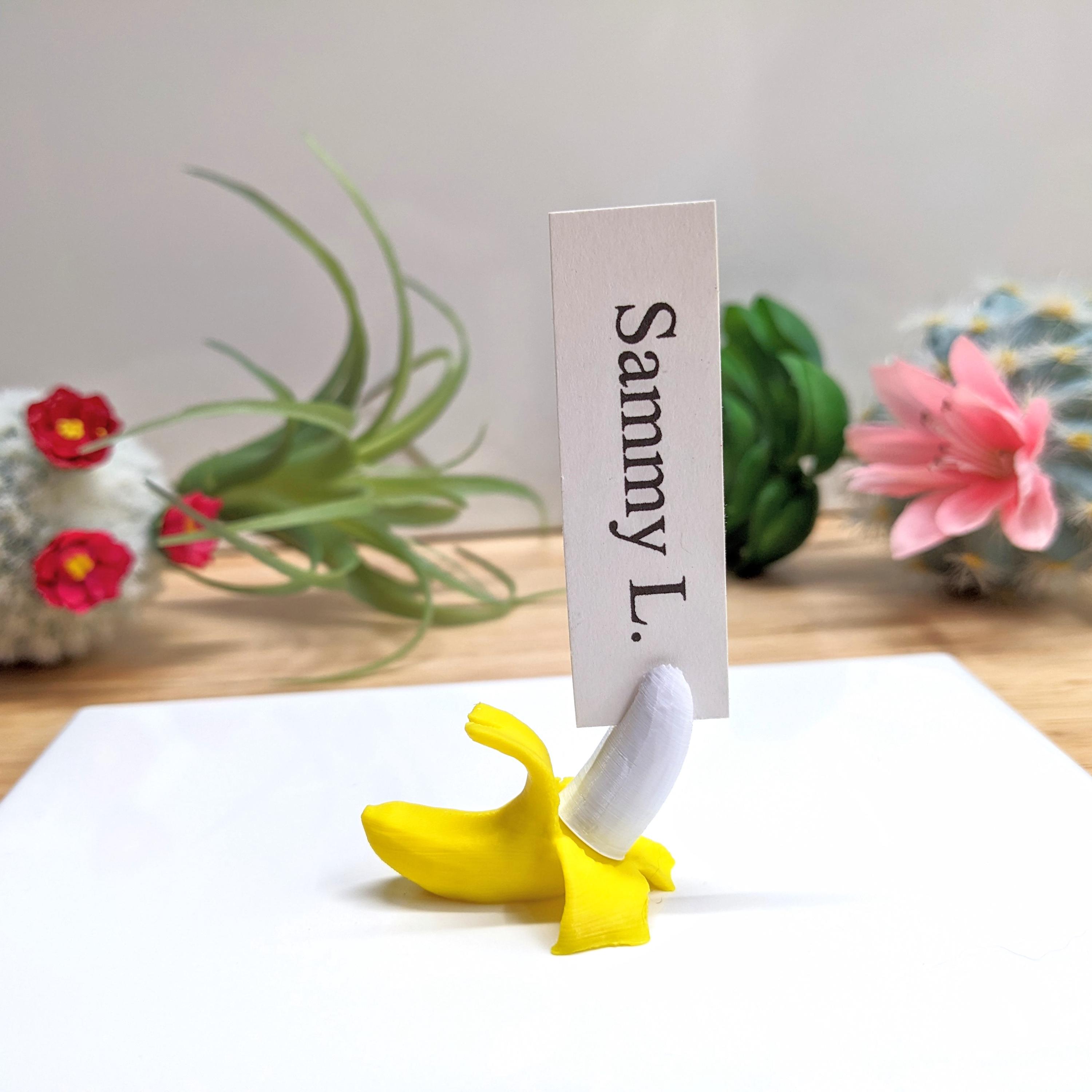 Banana Place Card Holder, Birthday or Wedding Event Stand for Name Tags ...