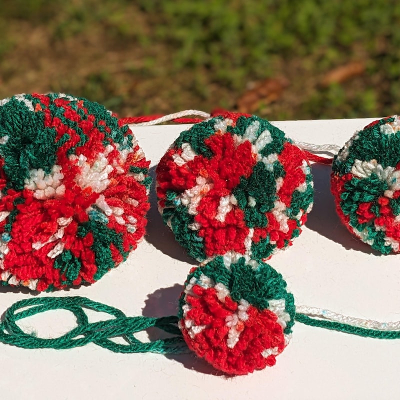 Red Yarn Pompoms - Etsy
