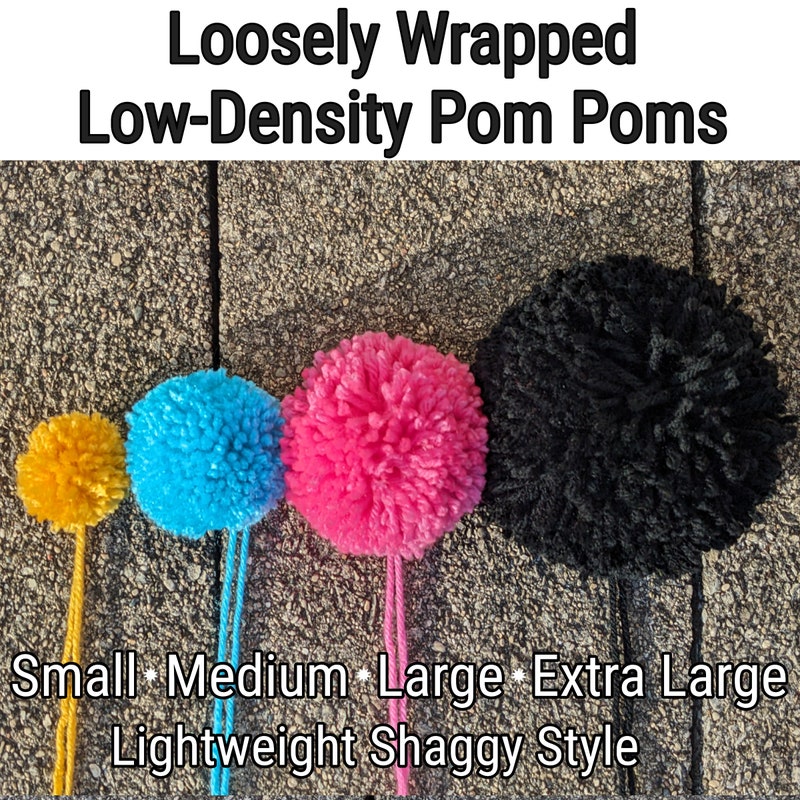 Yarn Pom Poms Black - Etsy