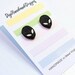 Alien Head Earrings // Black and White Aliens / ET Studs / Sci-fi ...