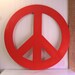Large Peace Sign, 24 Peace Wall Art With Keyhole, 1/2 Thick Premium ...