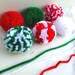 Christmas Pompoms, Holiday Poms, Pom Poms, Winter Pompoms, Christmas ...