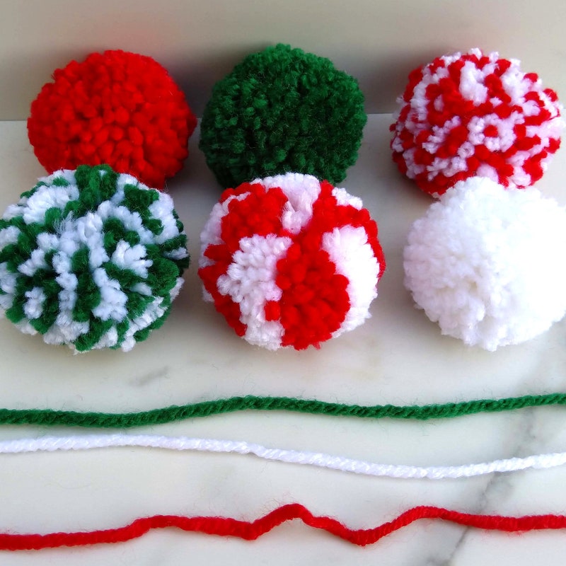 Christmas Pom Poms - Etsy