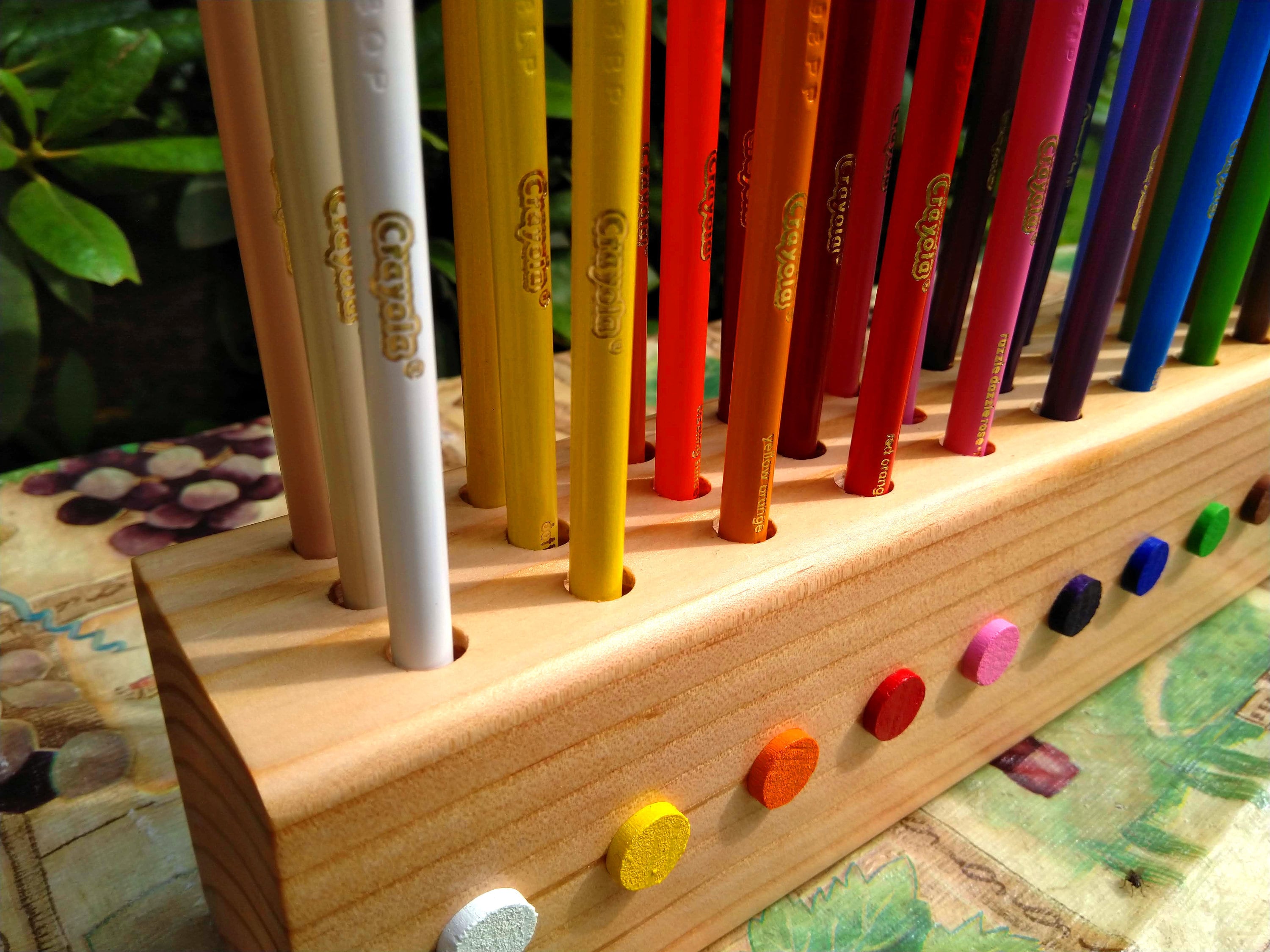 Mini Colored Pencil Desk Organizer 36 Colored Pencil Pencil | Etsy