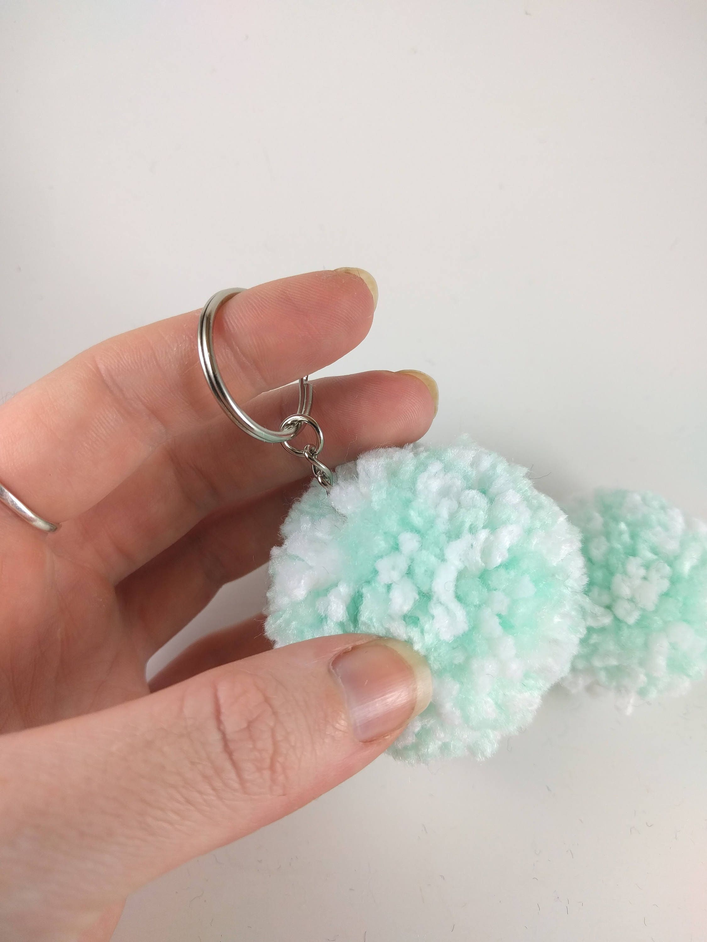 Pom Pom Key Chain Pom Pom Bag Accessory Pompom Bag Charm - Etsy