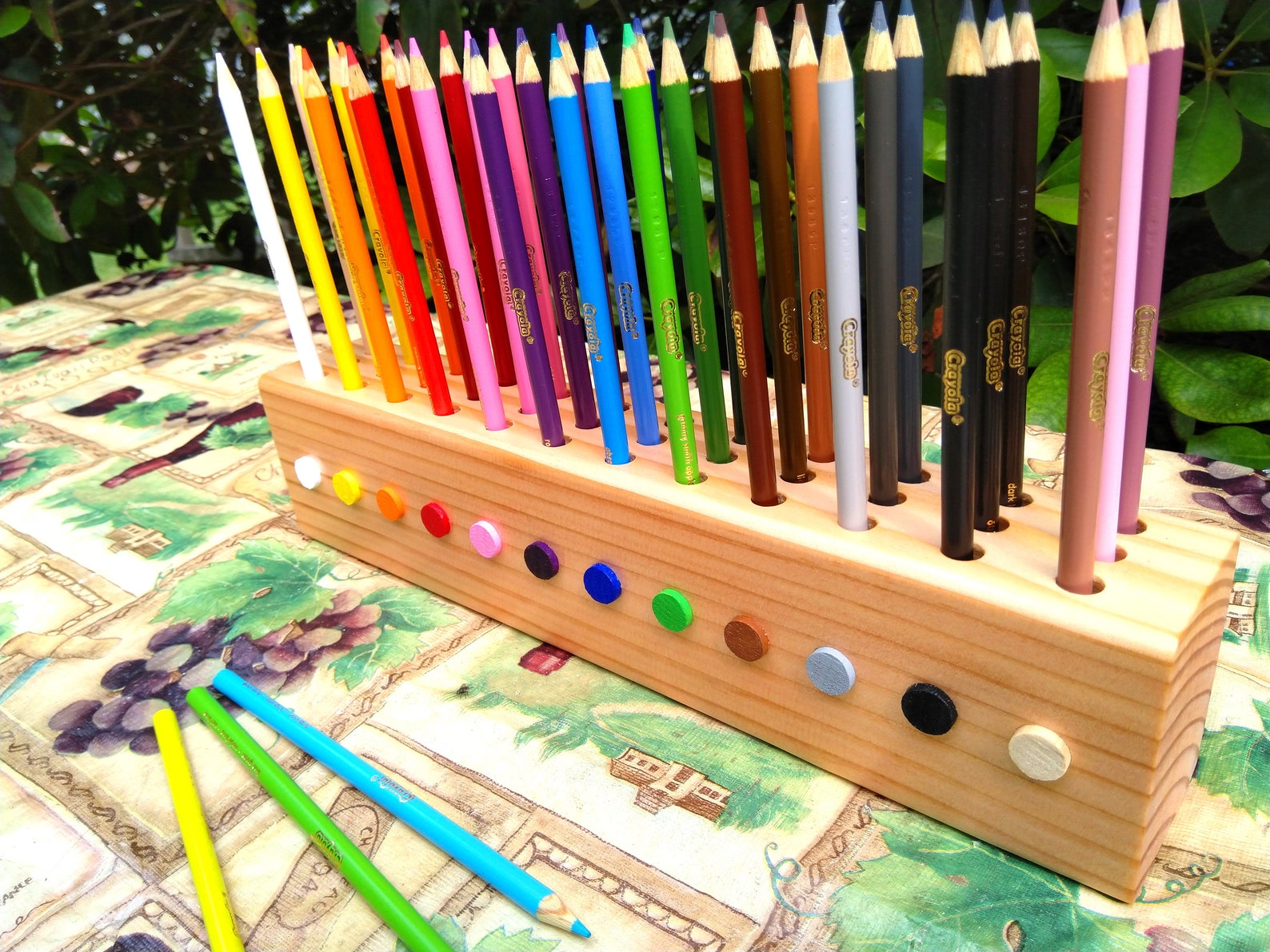 Mini Colored Pencil Desk Organizer 36 Colored Pencil Pencil | Etsy