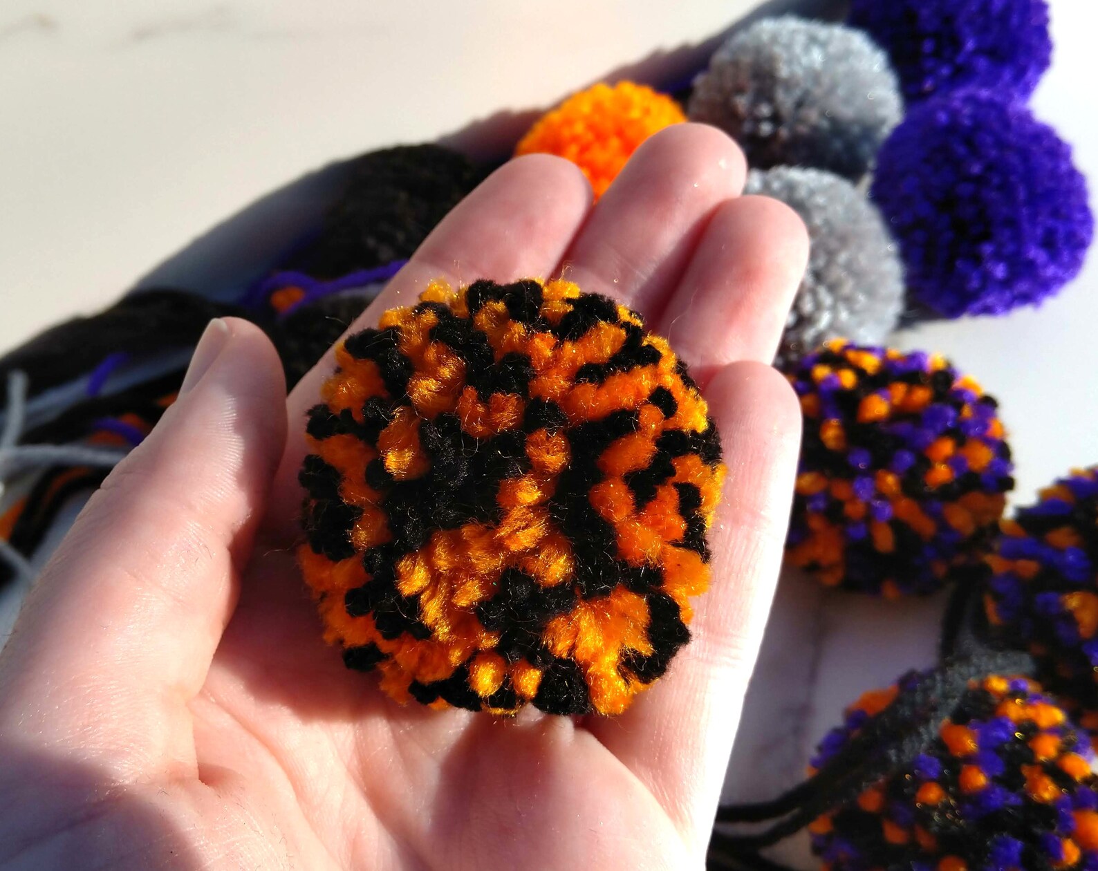 Halloween Pompoms Holiday Poms Pom Poms Fall Pompoms | Etsy
