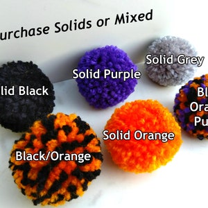 Halloween Pompoms, Holiday Poms, Pom Poms, Fall Pompoms, Halloween ...