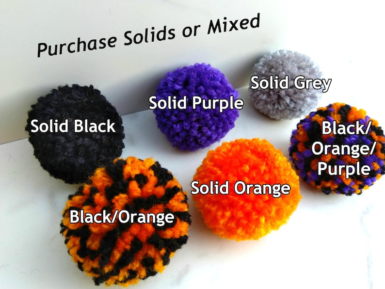 Halloween Pompoms Holiday Poms Pom Poms Fall Pompoms | Etsy