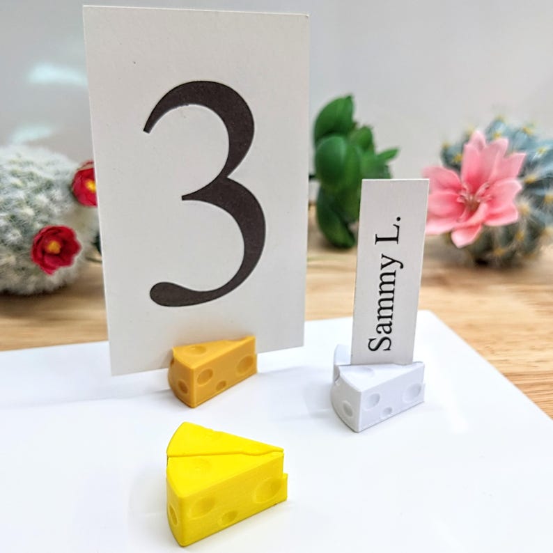 Cheese Wedge Place Card Holder for Wedding Table Numbers, Charcuterie ...