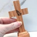 Solid Oak Mini Cross With Base, Small Cross, Cross on Stand, Oak Cross ...
