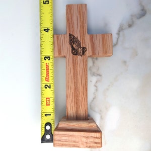 Solid Oak Mini Cross With Base, Small Cross, Cross on Stand, Oak Cross ...