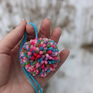 Multicolored Pompoms, Mixed Color Pompom, Colorful Pom Pom, Assorted ...