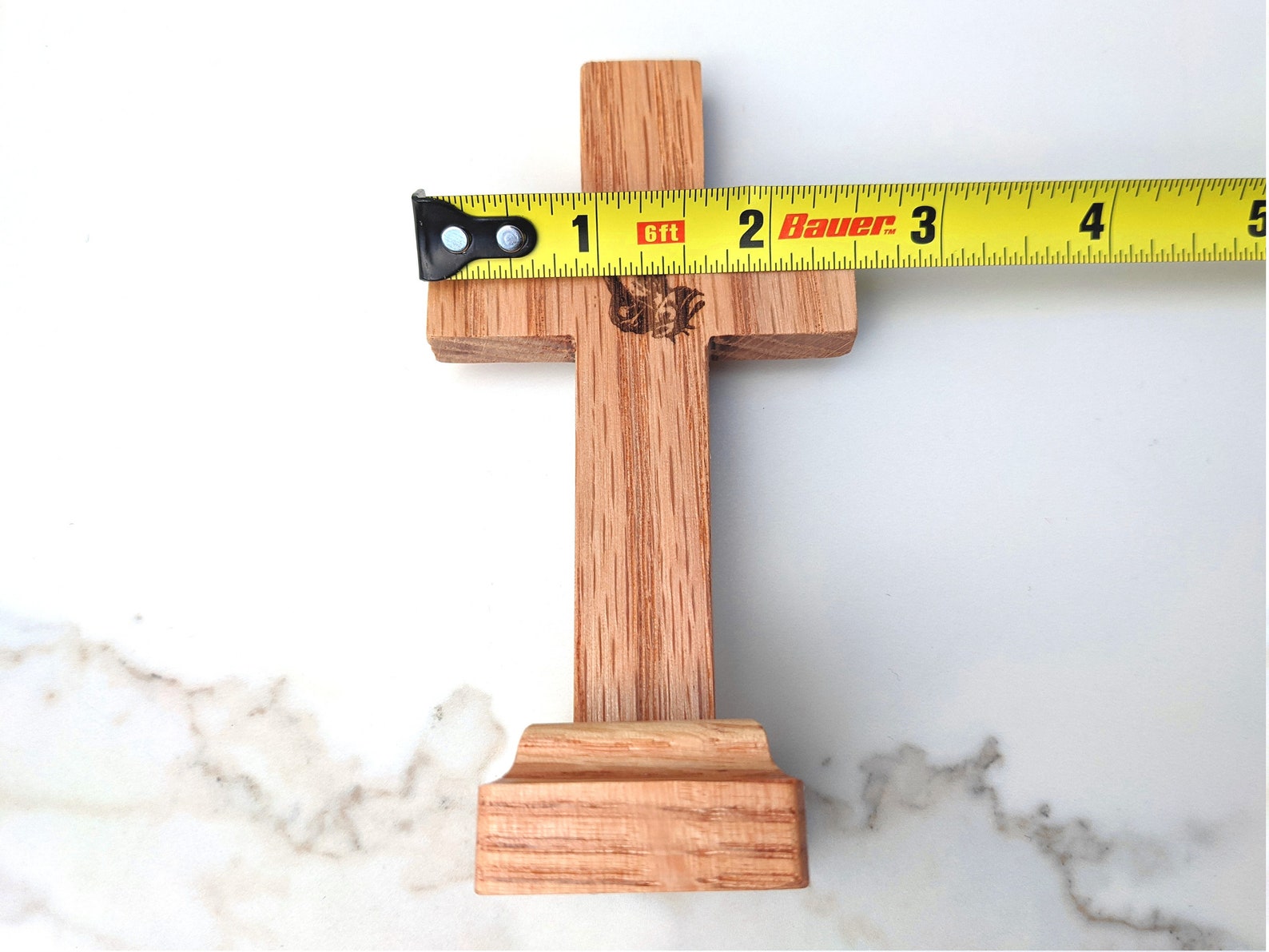Solid Oak Mini Cross With Base Small Cross Cross on Stand - Etsy