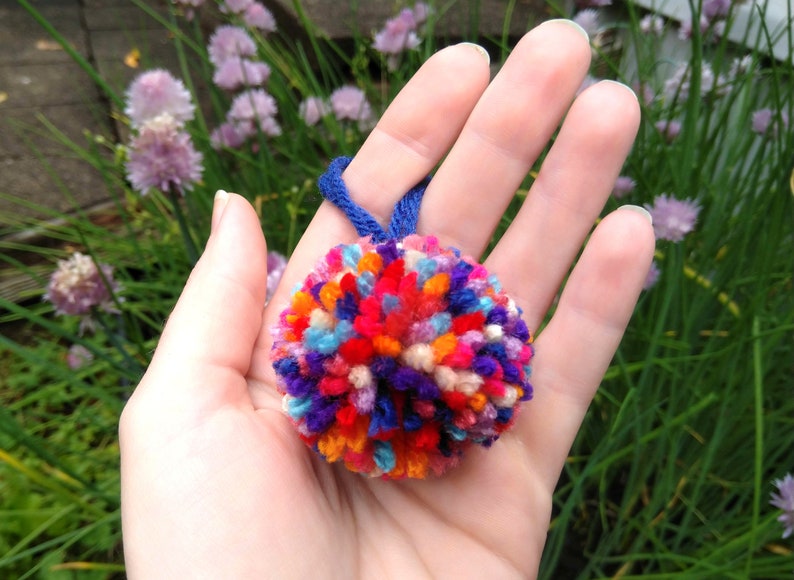 Multicolored Pompoms Mixed Color Pompom Colorful Pom Pom | Etsy