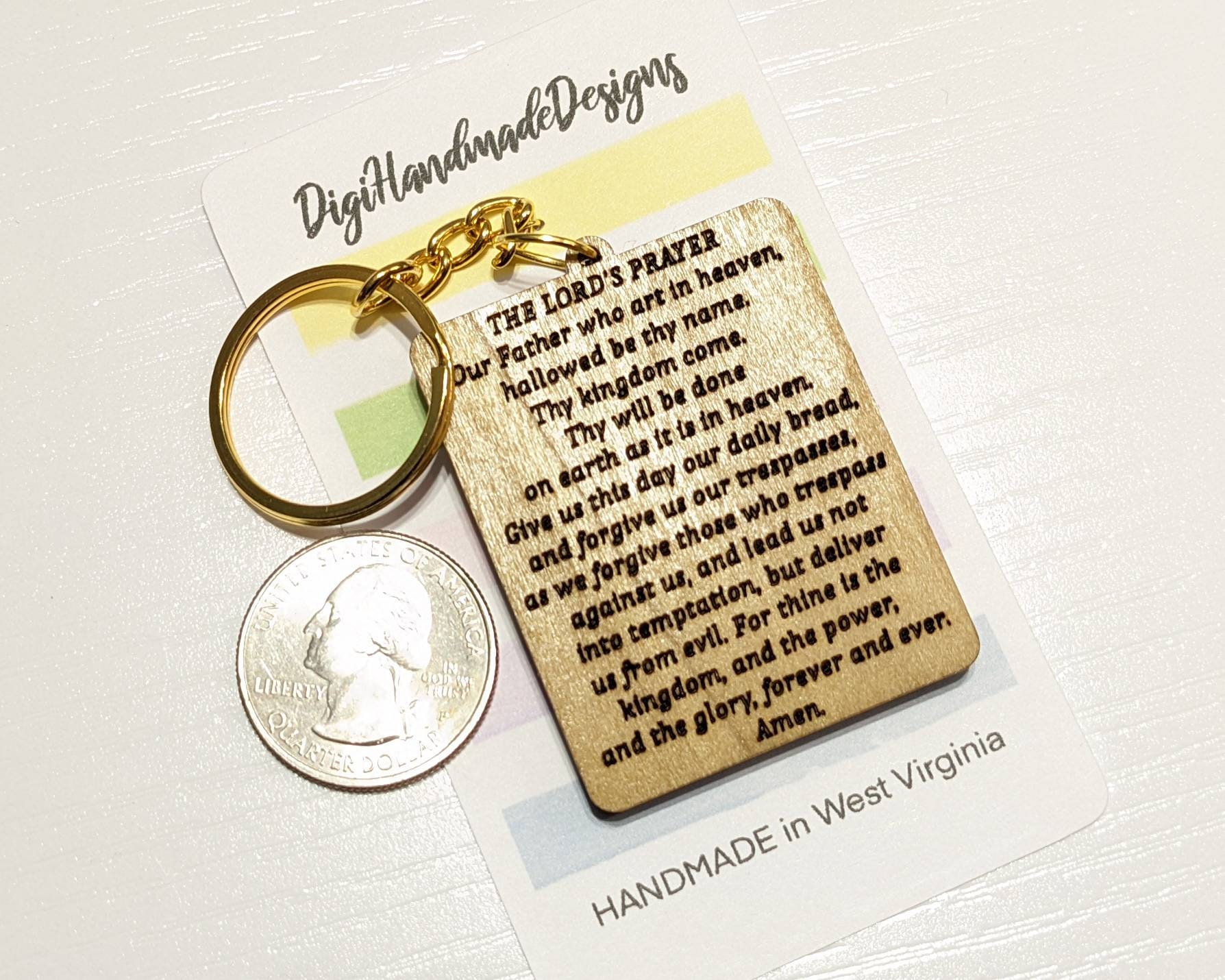 The Lord's Prayer Keychain // Gift for Christian / | Etsy