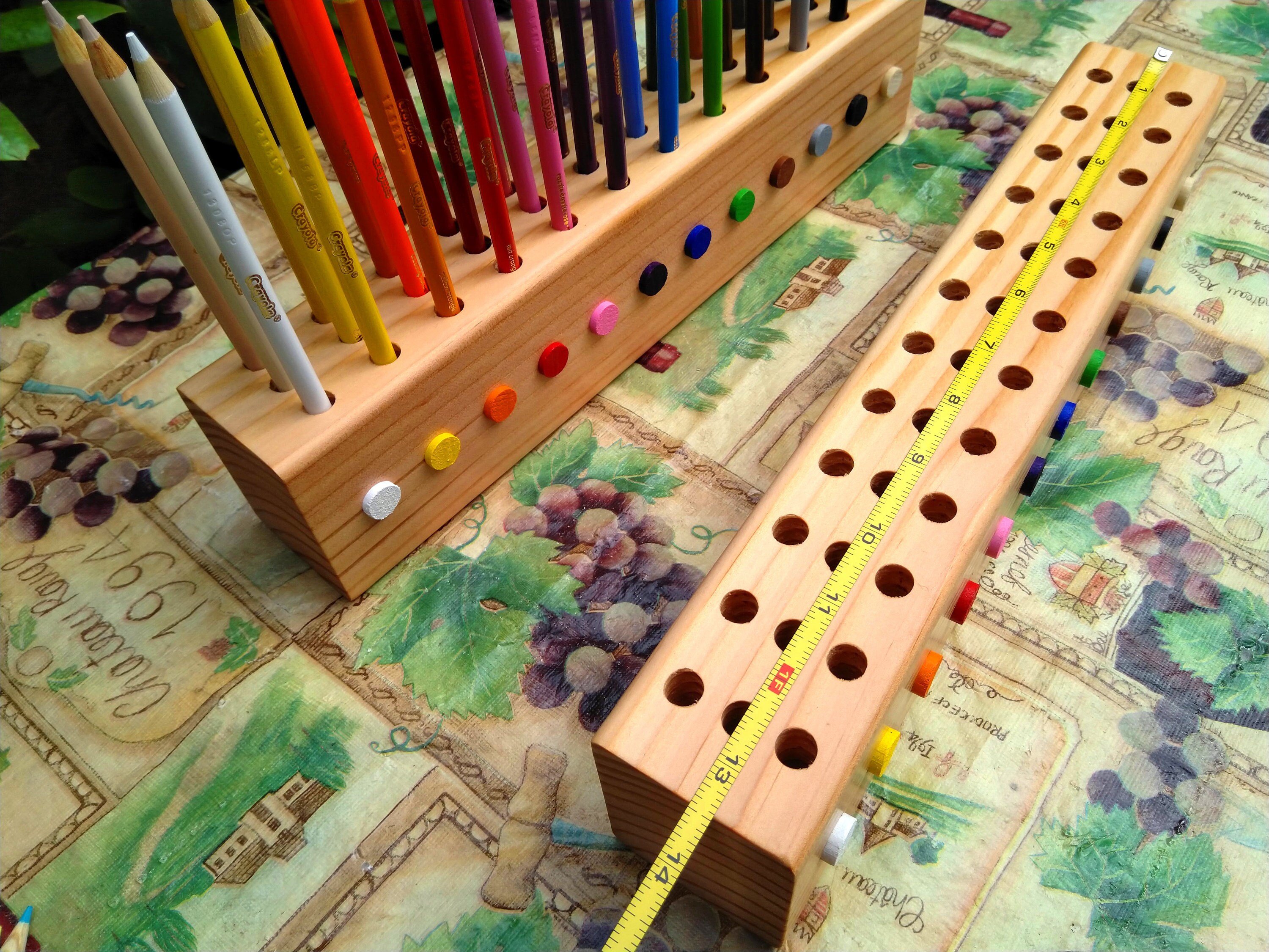 Mini Colored Pencil Desk Organizer 36 Colored Pencil Pencil | Etsy