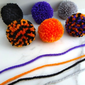 Halloween Pompoms, Holiday Poms, Pom Poms, Fall Pompoms, Halloween ...