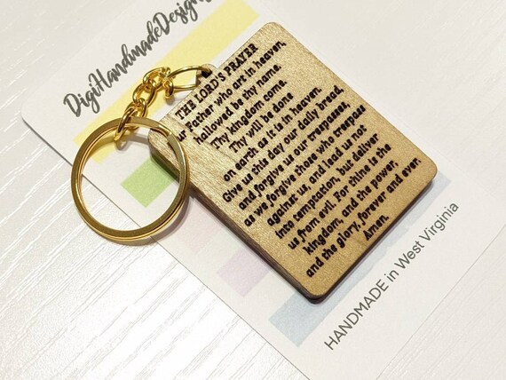 The Lord's Prayer Keychain // Gift for Christian / | Etsy